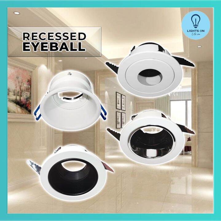 Recessed Eyeball Casing Deep Cut Recessed Downlight Spotlight Display ...