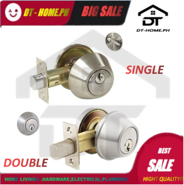 Door Knob Lockset with 3 Keys Privacy Handle Bedroom Bathroom Handle ...