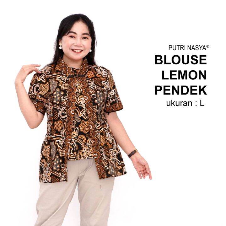 Blouse Big Size Ld 140 Wanita Atasan Batik Jumbo L Xl 2l 3l 4l 5l 6l 7l