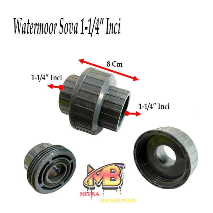 MB - Vlok Watermur Polos / water mur / Water Mor Drat Dalam PVC 1-1/4 ...
