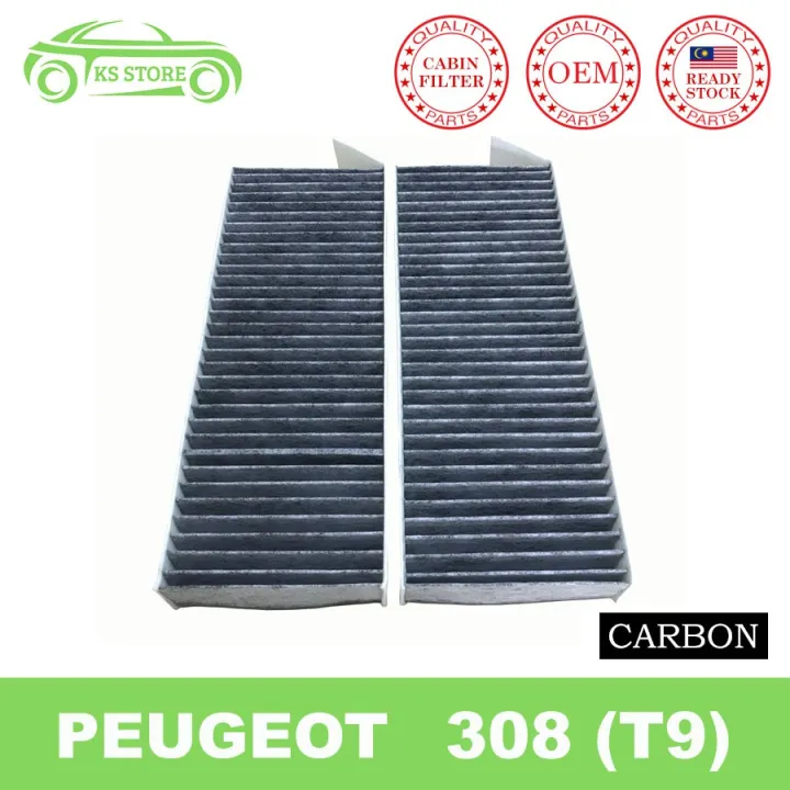 Peugeot 308 T9 3008 P84 5008 T87 2017 Aircond Cabin Air Filter Carbon ...
