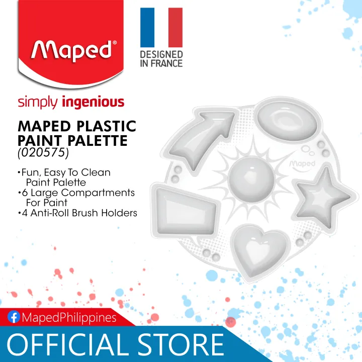 MAPED ColorPeps Plastic Coloring Paint Palette I 6 Paint Compartments I ...