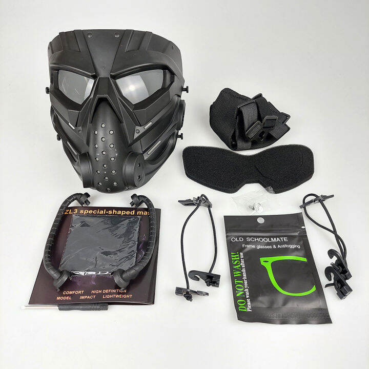 Masker Topeng Airsoft Gun Paintball Full Face Anti Fog Model Alien ...