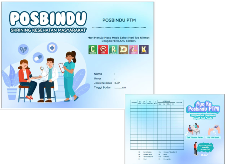 Paket KARTU POSBINDU PTM (Penyakit Tidak Menular) - 1 Pack isi 100 ...