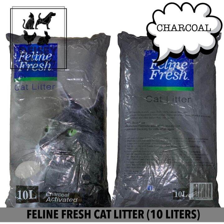 FELINE FRESH CAT LITTER CHARCOAL SCENT CAT SAND (10 LITERS) | Lazada PH