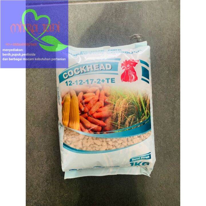 Pupuk lengkap NPK Compaction COCKHEAD 12-12-17-2+TE isi 1kg dari HEXTAR ...