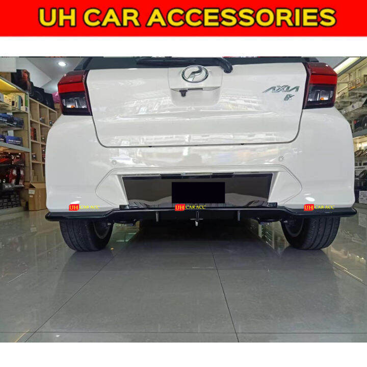 PERODUA AXIA 2023 2024 PP REAR LIP LIPS BODYKIT WITH PAINT GLOSSY BLACK ...