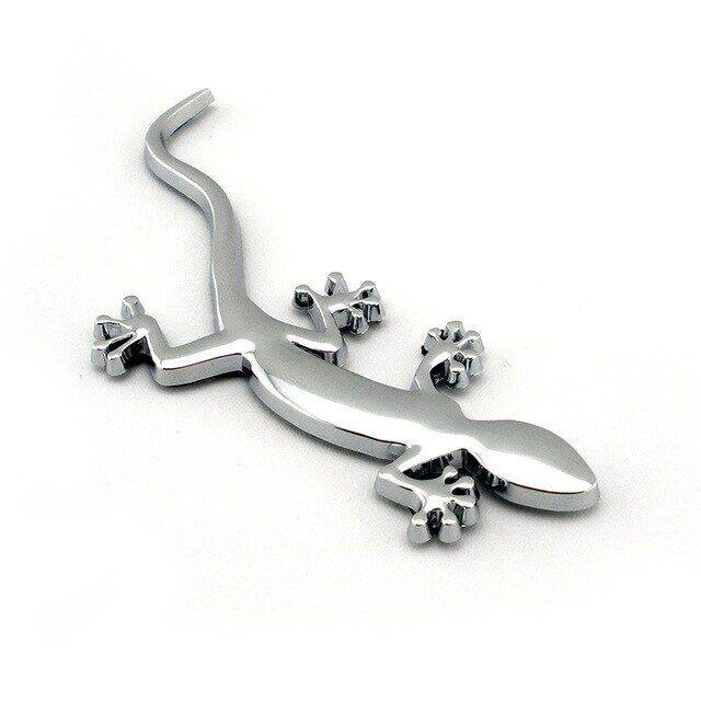 Gecko Badge 3d Chrome Plastic Lizard Emblem Black Gecko Trunk Decor ...