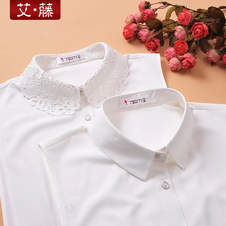 Ai Teng autumn and winter plus size chiffon false collar female ...