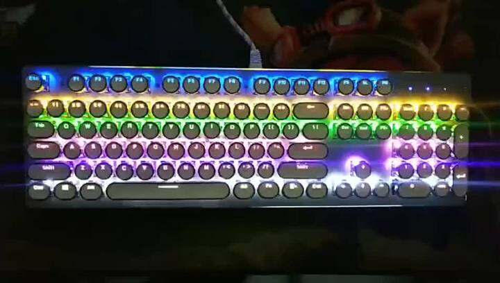 Cool wired game mechanical keyboard high special green axis 104 key all ...