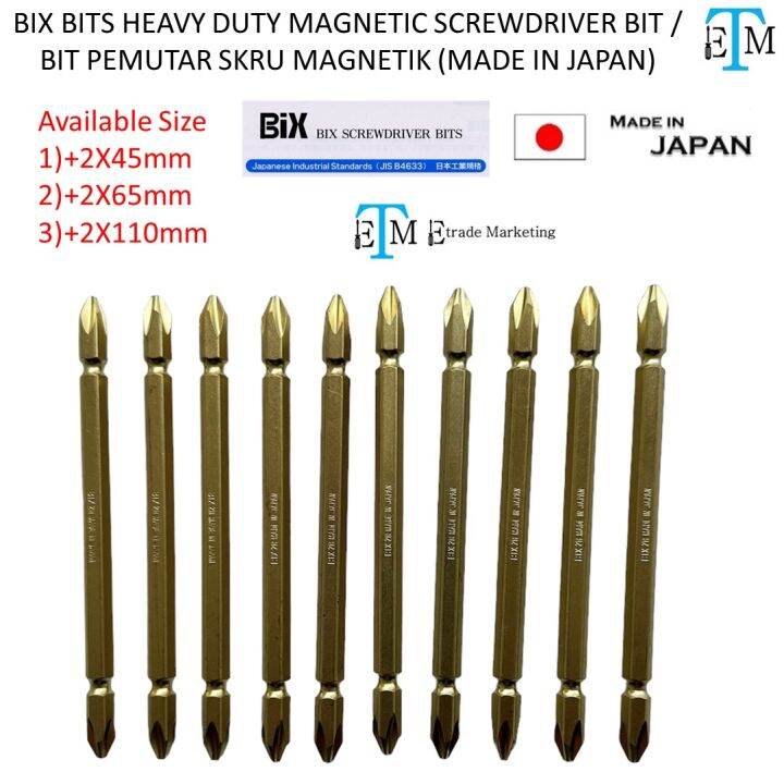 BIX BITS HEAVY DUTY MAGNETIC SCREWDRIVER BIT (MADE IN JAPAN) | Lazada