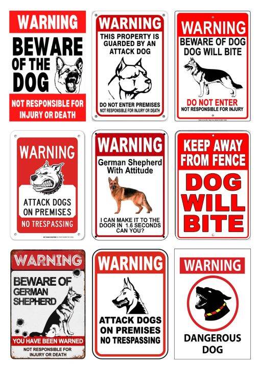 Beware of Dog, Guard Dog Signages (Laminated A4 Size) | Lazada PH