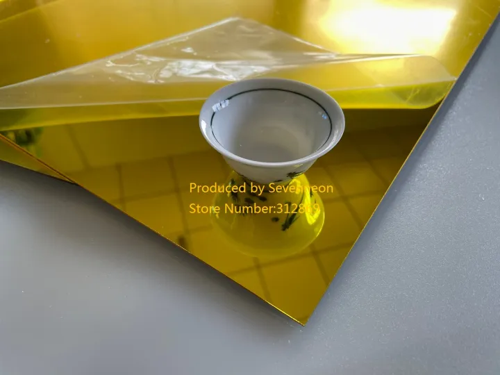2MM Titanium Gold Mirror แผ่นอะคริลิคสแควร์พลาสติก Pier Glass โรงแรมตก ...