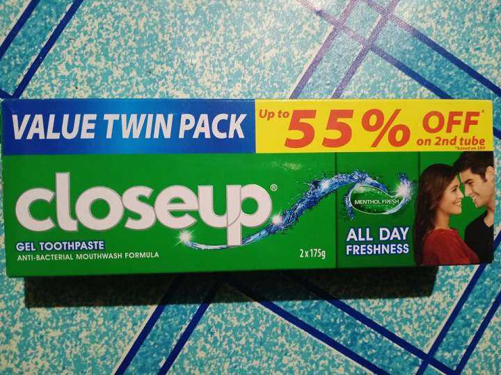 CLOSE UP gel toothpaste VALUE TWIN PACK ( 2 x 175g ) | Lazada PH