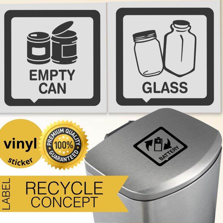 Empty Can | Glass - Vinyl Decal Sticker for Wheelie Bin / Dustbin ...