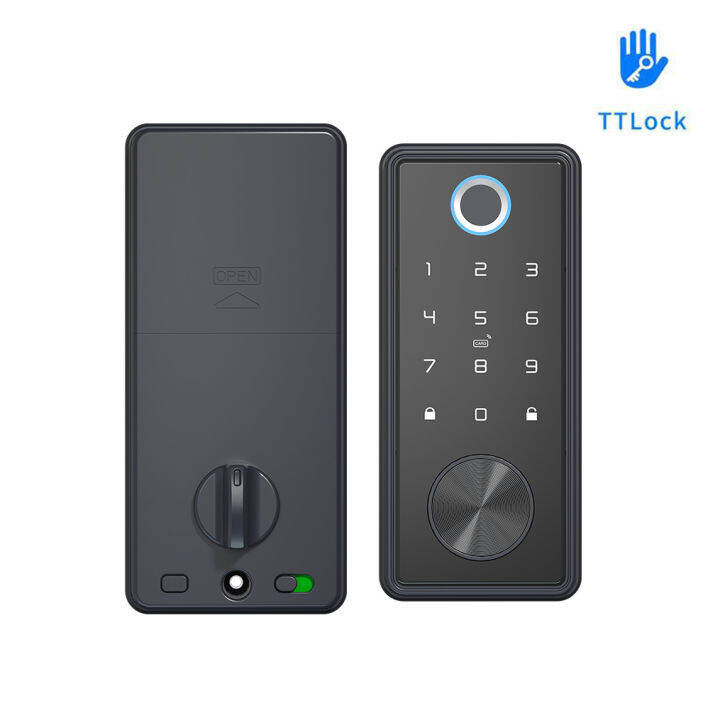 TTLock APP สมาร์ทรีโมทคอนโทรลลายนิ้วมือรหัสผ่านการ์ด US Deadbolt ล็อก ...