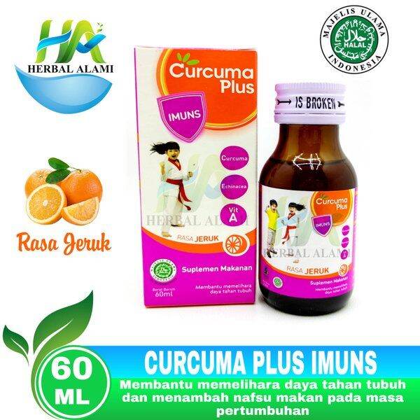 CURCUMA PLUS IMUNS SIRUP 60 ML RASA JERUK | Lazada Indonesia