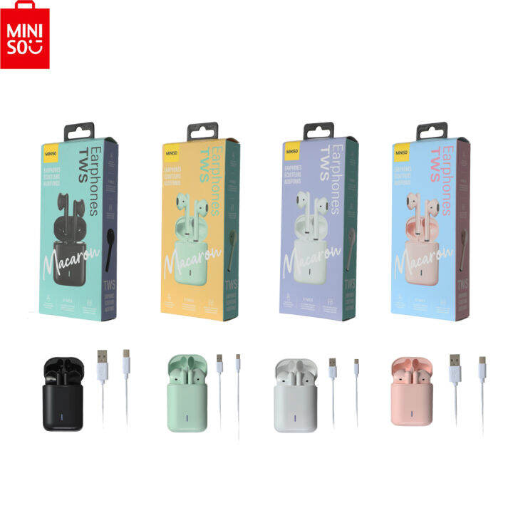 MINISO Macaron Half In-Ear TWS Earphones Model: S88 | Lazada PH