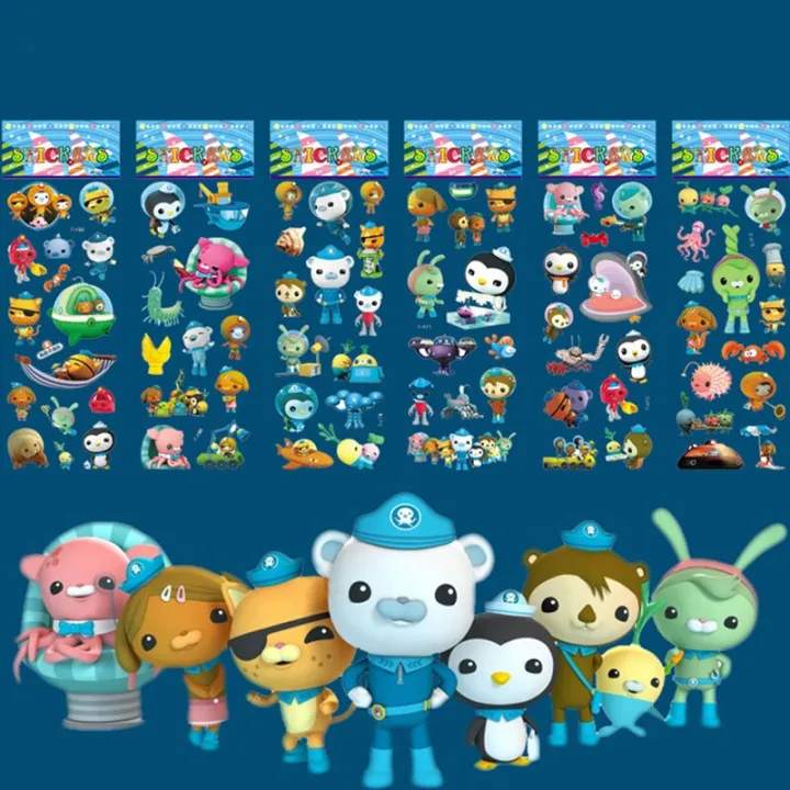 Octonauts 3D สติ๊กเกอร์ตัวการ์ตูนอะนิเมะ,สติ๊กเกอร์ของเล่นการ์ตูนโมเดล ...