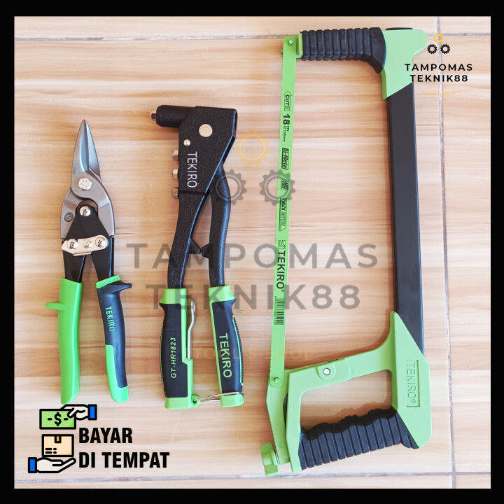 TEKIRO paket Baja Ringan 3 PCS - Tang Rivet Gunting Plat Holo Baja ...