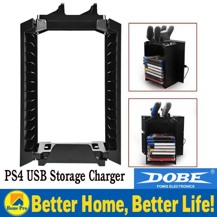 PS4 Game Disk Tower Vertical Stand for PS4 DualShock Controller ...