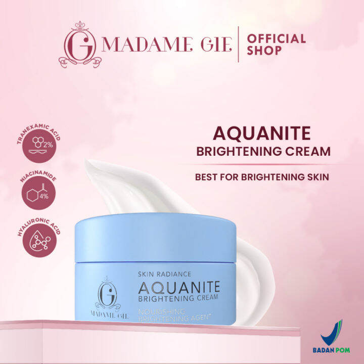 Madame Gie Skin Radiance AQUANITE Brightening Cream - Skincare Wajah Krim Malam Pencerah ...