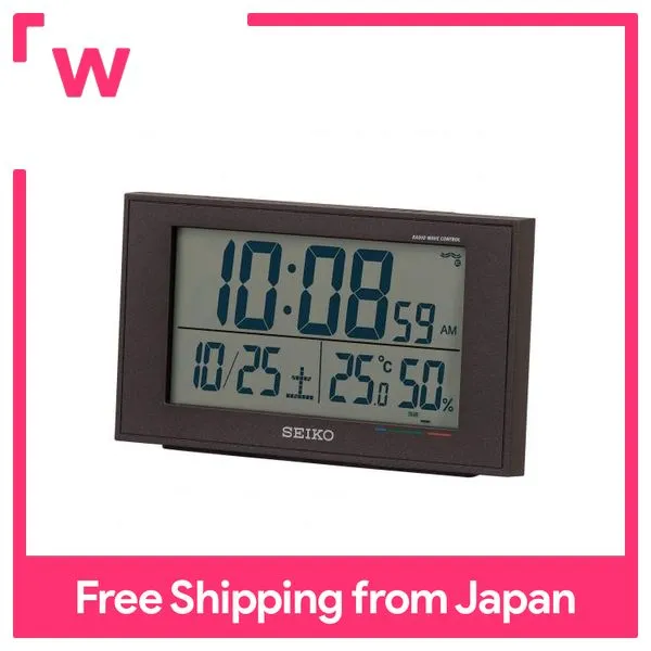 Seiko clock table clock 02: black Body size: 8.5 x 14.8 x 5.3 cm Radio ...