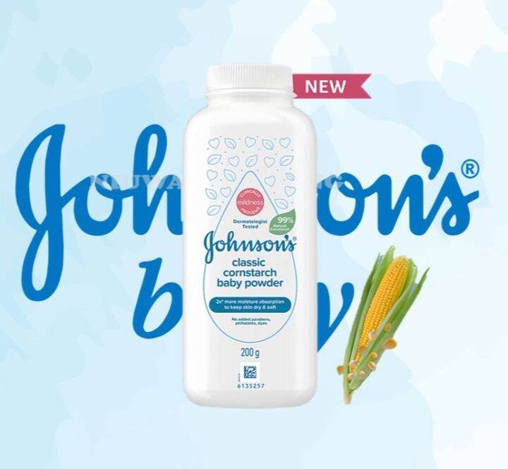 JOHNSON'S CORNSTARCH BABY POWDER 200G | Lazada