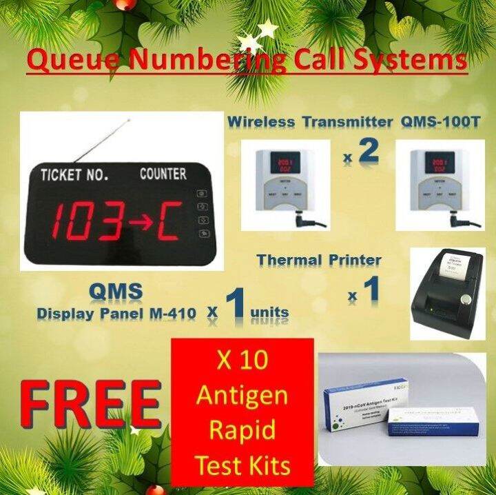 (MALAYSIA COMPANY)(READY STOCK)Wireless Ticket & Counter Numbering ...
