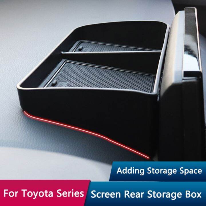 QHCP Car Dashboard Storage Box Central Console Screen Trays Hidden ...