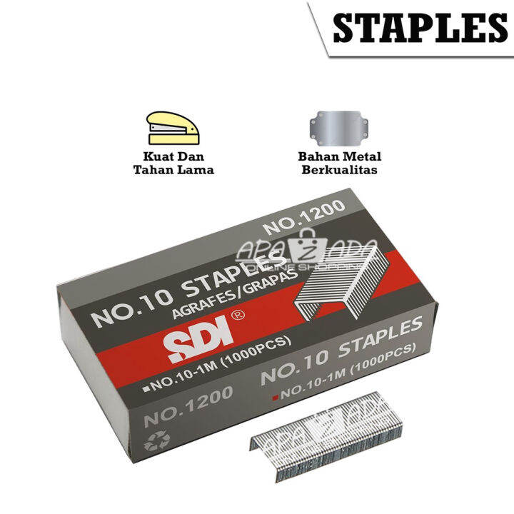 Apazada - No.10 Staples / Isi Staples No.10 [1 Pack Isi 20 Box Kecil ...