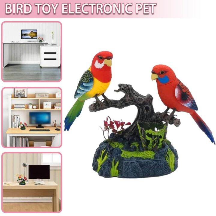 Idealhere Electronic Talking Repeating Parrot Singing Chirping Bird Toy ...