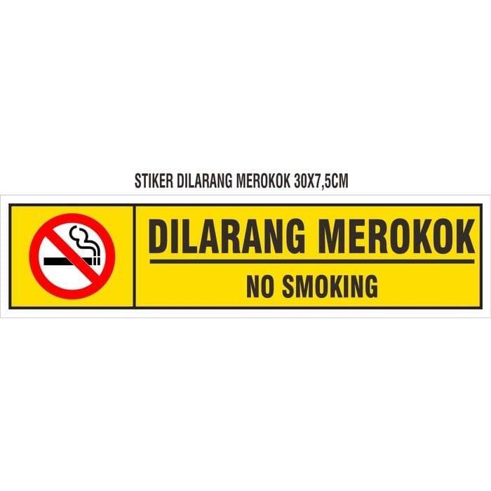 STIKER VINYL DILARANG MEROKOK KUNING | Lazada Indonesia