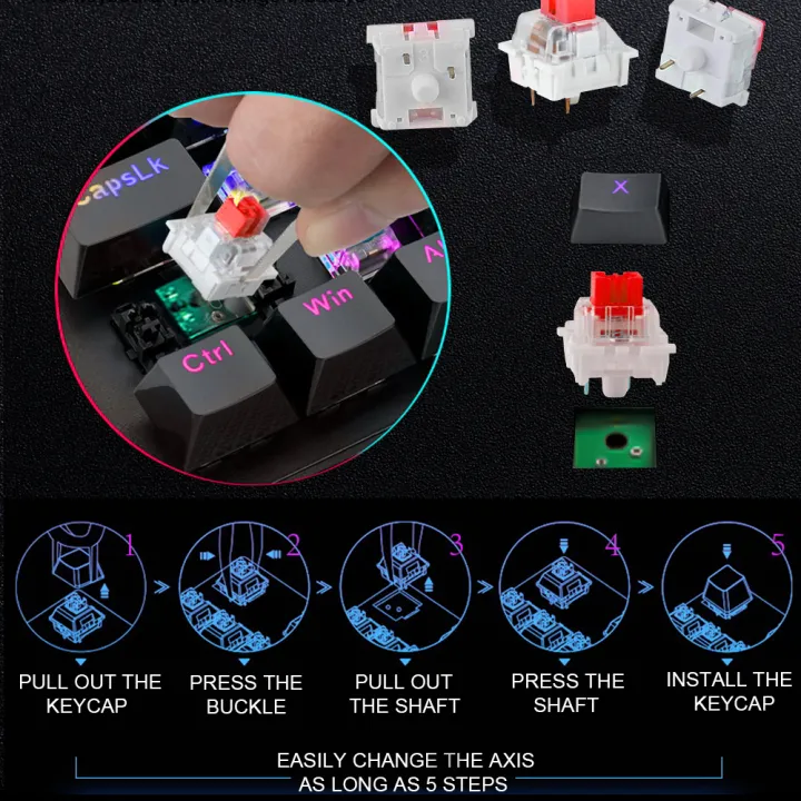 REDRAGON Fizz K617 RGB USB Mini Mechanical Gaming Keyboard Red Switch ...