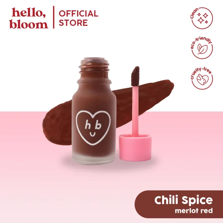 pretty Hello Bloom Matte Lip Paint in Chili Spice Long-Lasting, Multi ...