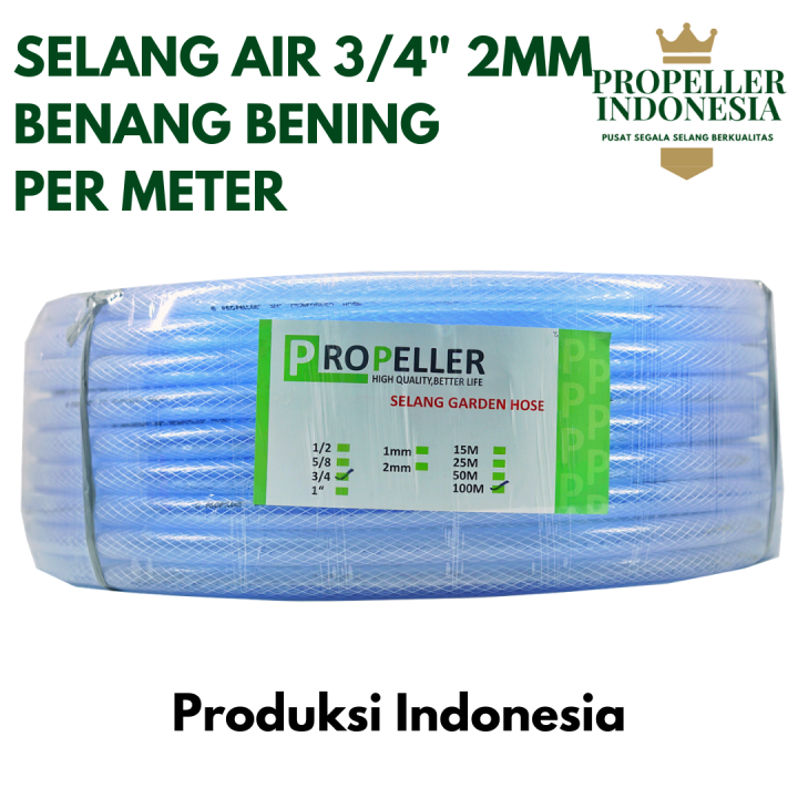 Selang Air Benang Bening 3/4 2MM Selang Air Taman Selang Air Cuci Motor ...