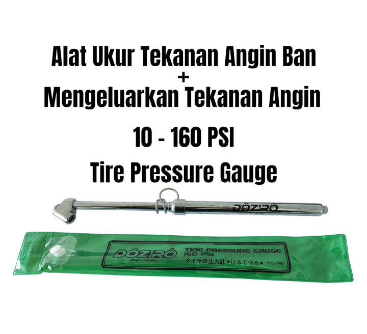 Alat Pengukur Ukuran Tekanan Angin Ban Motor Mobil 160 PSI 2 Fungsi ...