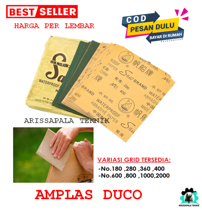 Amplas Duco Waterproof Amplas Kertas Lembaran Ampelas Cat Kayu Besi ...