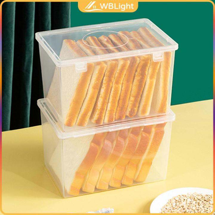 WBLight Bread Container Transparent Bread Container Airtight Fridge ...