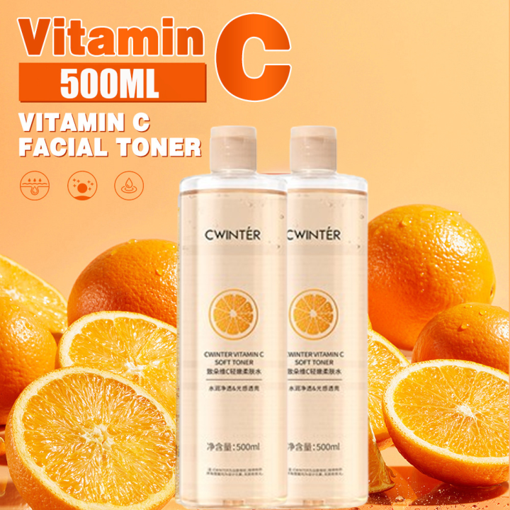 500ML Vitamin C Toner Intensive Whitening Toner Vitamin C Collagen Face Toner Brightening Skin ...