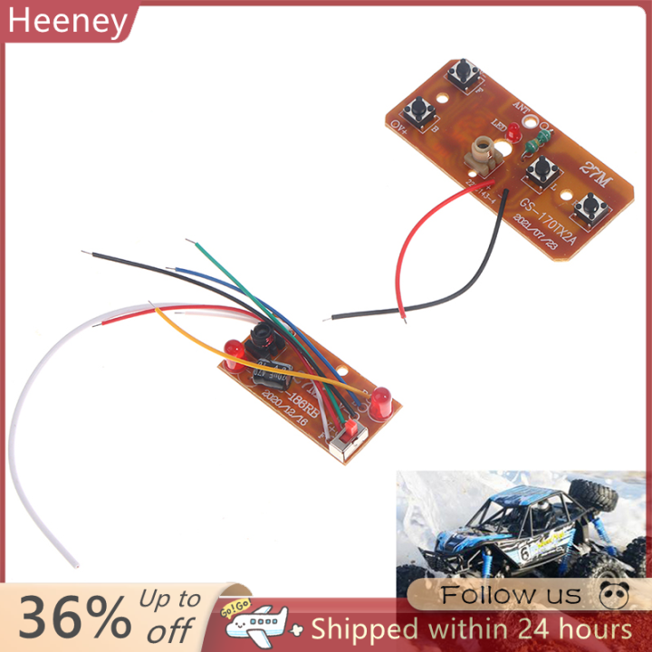 🍼 Heeney 4CH RC Remote Control 27MHz Circuit PCB Transmitter Receiver ...