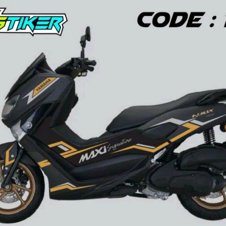 STIKER CUTTING NMAX LAMA BODY HITAM KODE 102 GOLD SILVER MURAH MERIAH ...