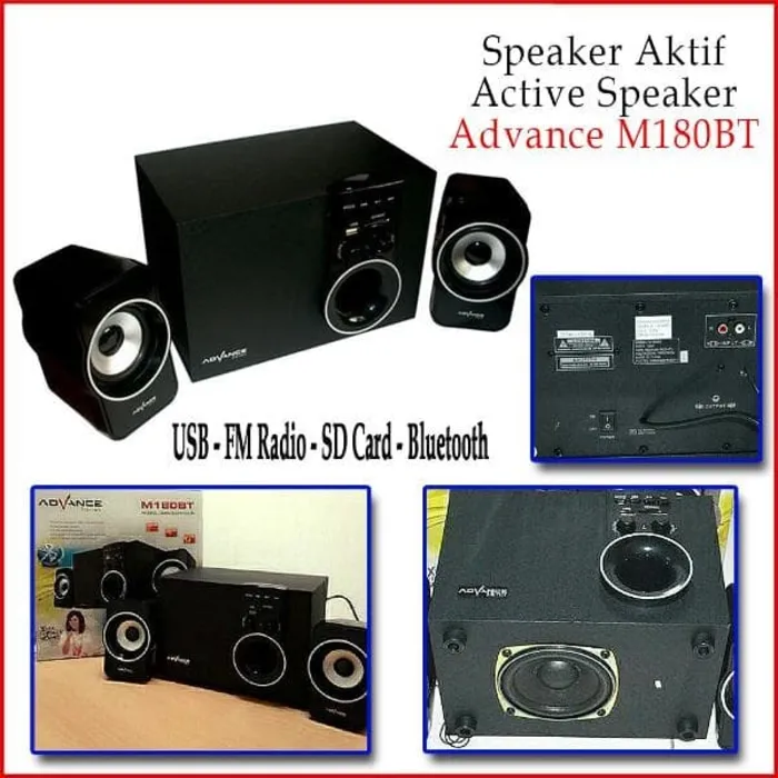 Speaker Advance M180BT Bluetooth Speker Aktif Portable Subwoofer BASS | Lazada Indonesia