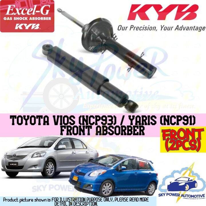 TOYOTA VIOS (NCP93) / YARIS (NCP91) KAYABA (KYB) EXCEL-G GAS SHOCK ABSORBER (FRONT 2PCS) | Lazada