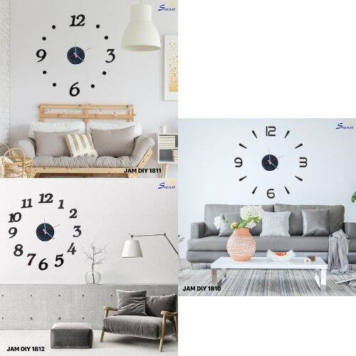 Jam Tembok DIY Jam Dinding Dekorasi Jam Rumah Ruang tamu Kamar tidur 30 ...