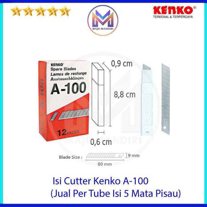 Isi Cutter Kenko A100 Kecil / Mata Pisau Cutter A 100 / Reffil A-100 | Lazada Indonesia