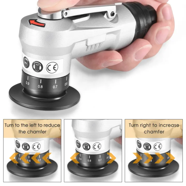 Mini Pneumatic Chamfering Machine, Portable Handheld 45 Degree Arc Air ...