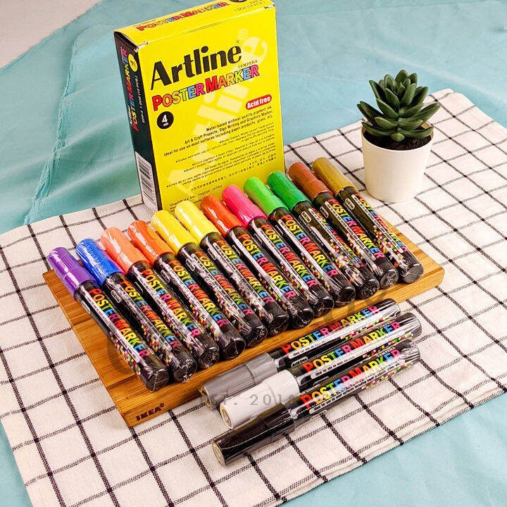 ARTLINE Spidol Poster Marker 2.0 Mm Permanen Water Based EPP-4 | Lazada ...