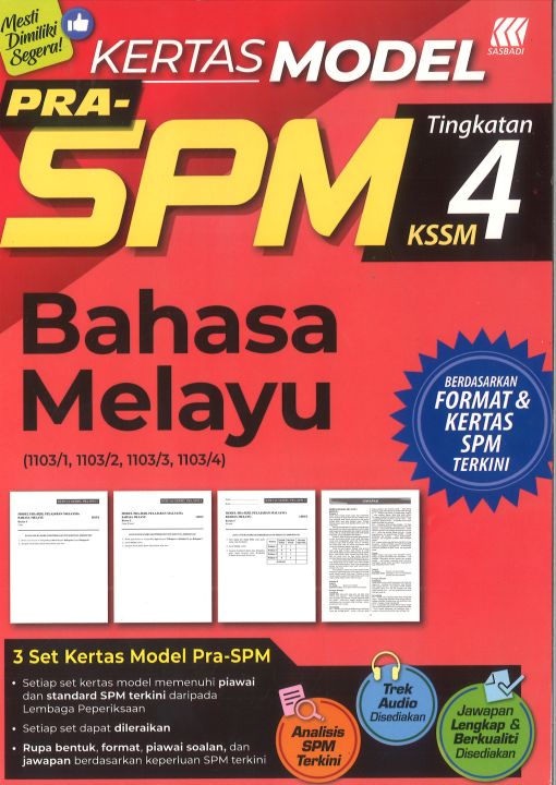 Kertas Model Pra Spm Bahasa Melayu Tingkatan 4 Kssm Lazada