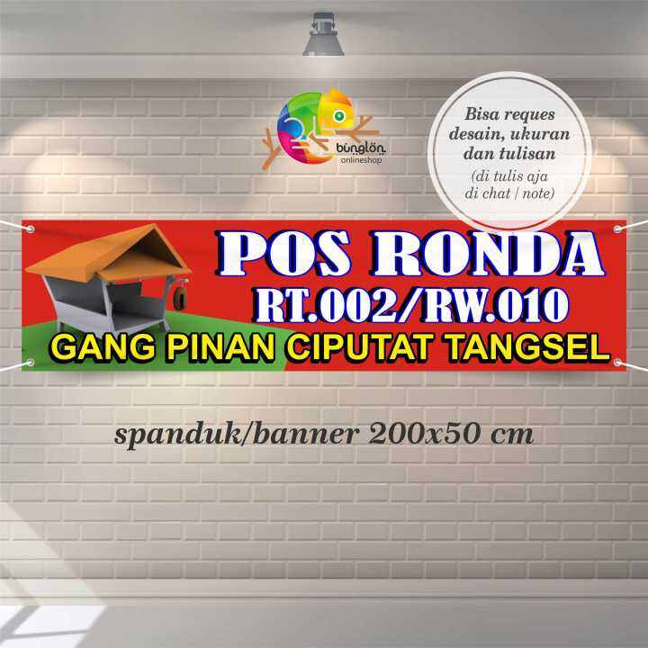 200x50 Spanduk Banner Pos Ronda | Lazada Indonesia